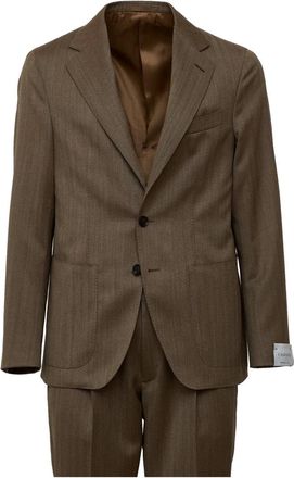 Caruso Costume simple boutonnage Aida - Homme - Costumes - Beige - Taille: 2XL