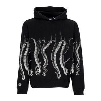 Octopus Blau/Wei&szlig;er Leichter Hoodie mit Tentakeldruck - - Sweatshirts & Hoodies - Herren - Blau - XL