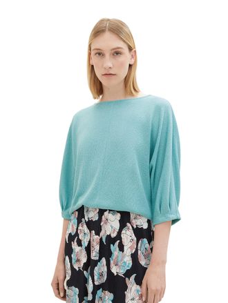 Tom Tailor Damen 1038725 T-Shirt mit 3/4-Arm, 10426-Summer Teal, XXL