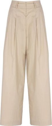 PESERICO Femme, Pantalons, Beige, Taille: 38 FR Wide Pantalons