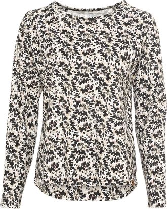 Camel Active Damen Langarmshirt aus Bio-Baumwolle T-Shirt, Mehrfarbig, S