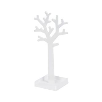 Compactor Porte-Bijoux Arbre, pour Boucles doreilles et Bracelets, Blanc, Polystyr&egrave;ne, Diam&egrave;tre 14.8 x 9.9 x H. 30 cm, RAN6047