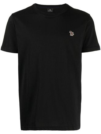 Paul Smith t-shirt &agrave; patch z&egrave;bre - Noir