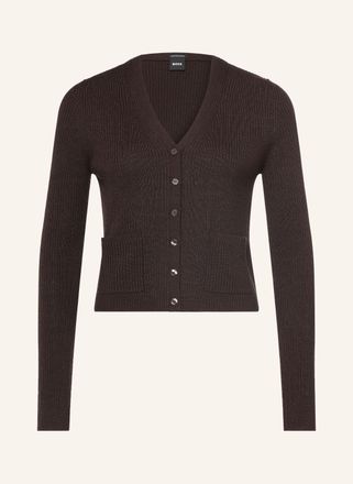 HUGO BOSS Strickjacke Feryn braun