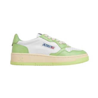 Autry Femme, Chaussures, Multicolore, Taille: 36 EU Baskets Blanches et Lime Combin&eacute;es