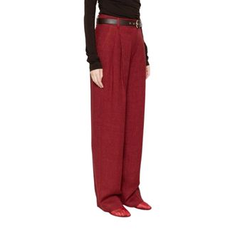 Max Mara Femme, Pantalons, Rouge, Taille: 36 FR Mstsumero Pantalon Large