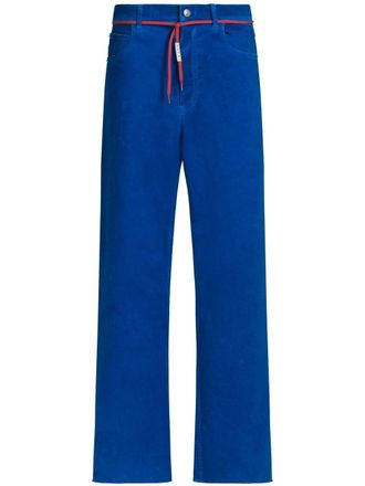 Marni pantalon en serge à coupe droite - Bleu