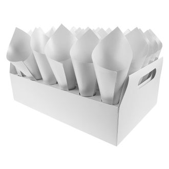 SOLUSTRE SHINEOFI Konfetti T&uuml;tenhalter f&uuml;r Hochzeiten 30 Fach Papierkegel St&auml;nder Wei&szlig; mit Halterung Pr&auml;sentationsbox f&uuml;r Bl&uuml;tenbl&auml;tter Selbstgemacht Dekoratio