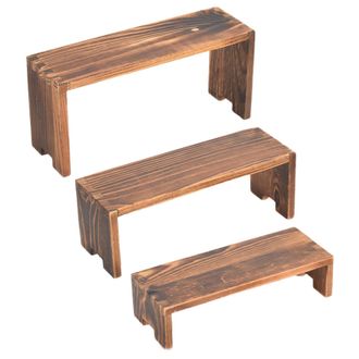 Generico Rustikaler Regalst&auml;nder: Brauner Dekorationsheber, mehrst&ouml;ckiger Organizer, bezauberndes Ausstellungsst&uuml;ck, dekoratives Tablett f&uuml;r Arbeitsplatte, Ano