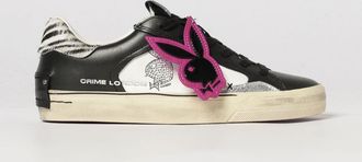 Crime London Deconstructed-Sneaker x Playboy aus Leder und Ponyfell mit Strass