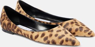 Jimmy Choo London Ballerines Love &agrave; motif l&eacute;opard