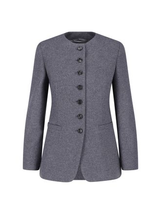 Max Mara Cashmere Crew-Neck Blazer