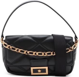 Versace sac porté épaule matelassé à logo CC (années 2020) - Noir