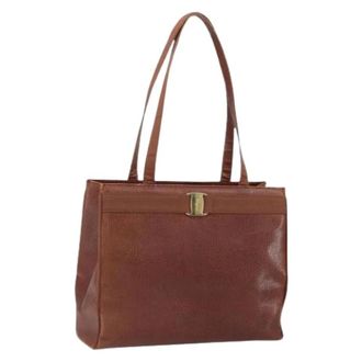 Ferragamo Pre-owned Leder Schultertasche - - Pre-owned - Damen - Braun - ONE SIZE