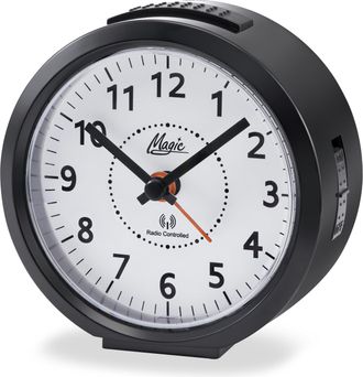 Atlanta Mocassin Funkwecker Analog Licht Snooze Crescendo Zahlen - 2830/7M (Schwarz)