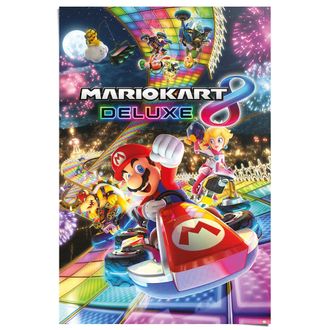 Reinders Poster, Mario Kart 8 - deluxe, Kinderzimmer, Poster, Wanddeko, Room Decor, 150 gr. gl&auml;nzend Bilderdruckpapier, Mehrfarbig, 91,5 x 61