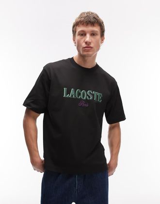 Lacoste Schwarzes T-Shirt mit Logo