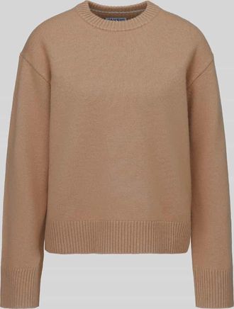 Jake*s Casual Pullover aus reiner Wolle mit Rippabschl&uuml;ssen
