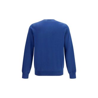 Brunello Cucinelli Mens Blue Cotton Sweatshirt Clothing