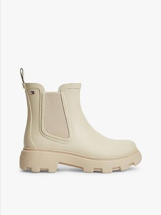 Tommy Hilfiger Bottes de pluie crant&eacute;es en caoutchouc &agrave; drapeau