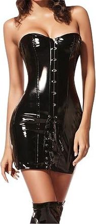 Generic Pirate Femme Corset, Combinaison Gainante En Similicuir Pvc Pour Femme, Robe Sculptante Style Cour