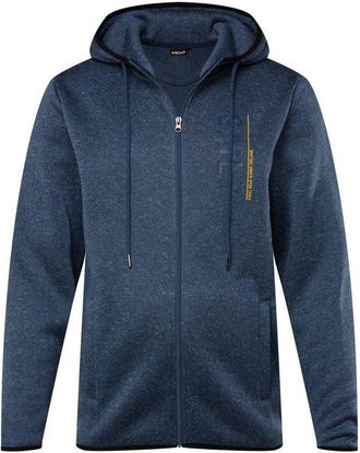 Men Plus Fleecejacke Strickfleece-Jacke Kapuze