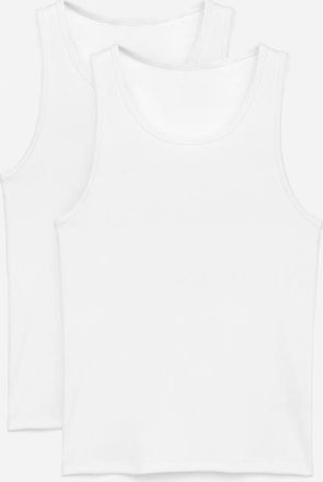 Arket Geripptes Tanktop 2er-Pack -Wei&szlig;
