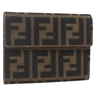 Fendi Portefeuille en toile Pre-owned - Femme - Pre-owned - Brun - Taille: ONE Size