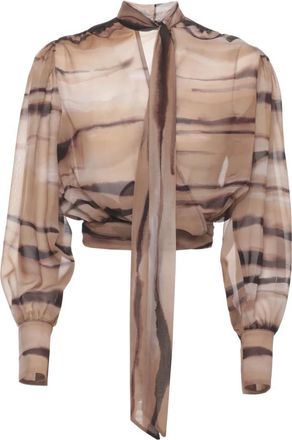 Elisabetta Franchi Femme, Blouses et Chemises, Multicolore, Taille: 38 FR Blouses