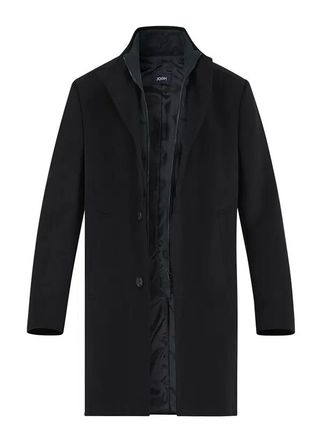 Joop Herren Mantel schwarz unifarben