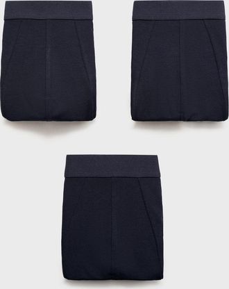 Mango Lot 3 slips combinés bleu marine foncé - Homme - XL - MANGO MAN