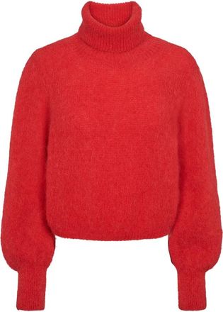 Americandreams Americandreams, Femme, Pulls, Rouge, Taille: 40 FR Piro Rollneck Long Sleeves