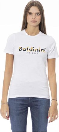 Baldinini Moderne T-Shirt mit kurzen &Auml;rmeln - - Tops - Damen - Wei&szlig; - M