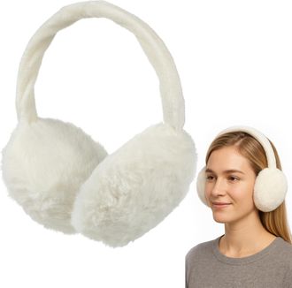 Soimiss Weihnachten Ohrenw&auml;rmer Damen M&auml;dchen, Pl&uuml;sch Ohrenw&auml;rmer Beige Warme Ohrensch&uuml;tzer Winter Verstellbar Stirnband f&uuml;r Frauen