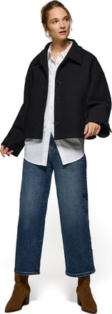 Polo Club Kurze gekn&ouml;pfte Jacke Lita schwarz mit Polo Club Details