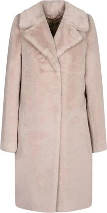 Herno Langer Kunstpelzmantel - - Jackets - Damen - Beige - XS