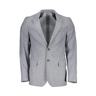GANT Homme, Vestes, Gris, Taille: 3XL Veste homme en lin gris