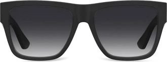 Moschino lunettes de soleil carr&eacute;es &agrave; logo imprim&eacute; - Noir