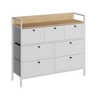 Vicco Kommode Belaro, Kommodenschrank, Wei&szlig;, 98 x 85 cm mit 7 Schubladen