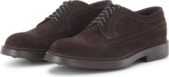 Doucal's Wingtip-Schnürschuh aus Veloursleder