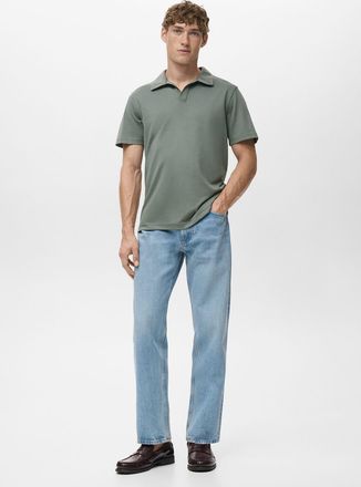 Mango Polo coton piqué kaki - Homme - XXL - MANGO MAN