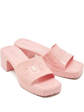 Gucci sandales &agrave; talon haut - Rose