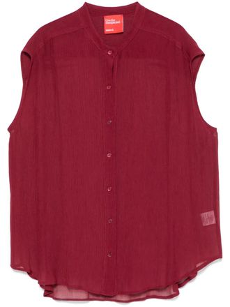 Merci chemise à effet de transparence - Rouge