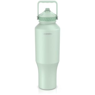 Arendo Trinkflasche to Go - Isolierflasche Thermobecher Doppelwandig - 1000 ml - Vakuumgeh&auml;use Edelstahl - Kaffeebecher Auslaufsicher - luftdichter Verschlus