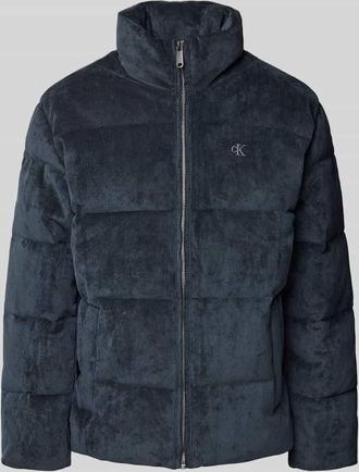 Calvin Klein Jeans Steppjacke aus Cord mit Stehkragen und Label-Stitching