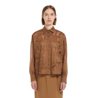 Max Mara Oversized Array Print Hemd - - Blouses & Shirts - Damen - Braun - 2XL