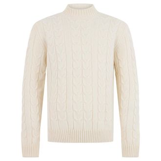 Slowear Slowear - Pull &agrave; col roul&eacute; Lupetto Slim-fit - Homme - Pulls - Beige - Taille: M