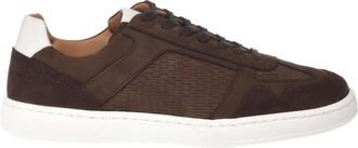 Baldinini Homme, Chaussures, Brun, Taille: 41 EU Perforated Nubuck Baskets