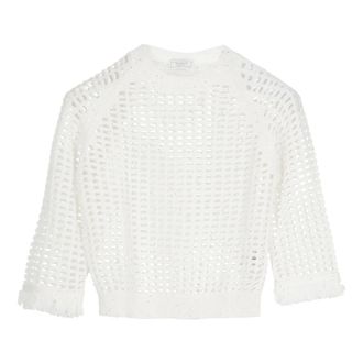 PESERICO Damen, Strickwaren, Wei&szlig;, SGr&ouml;&szlig;e