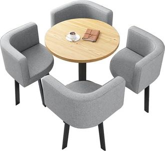 Generic Ensemble table de salle à manger pour 4 personnes, table de réception et chaises, bureau de négociation, bureau café de conférence, pour la maison, le